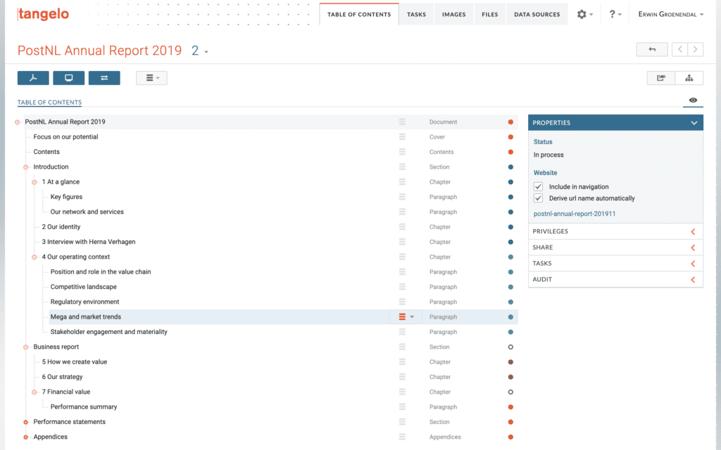 Tangelo: Create designed corporate reports in-house